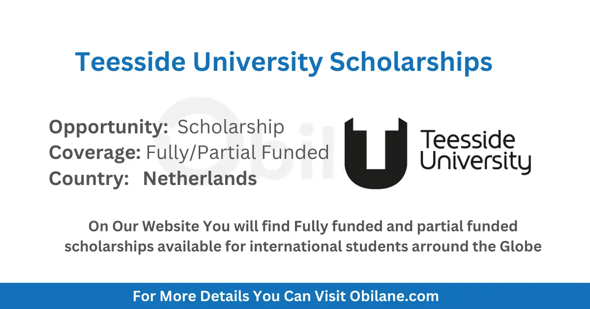 Teesside University Scholarships 2026 In UK | Step-by-Step Process