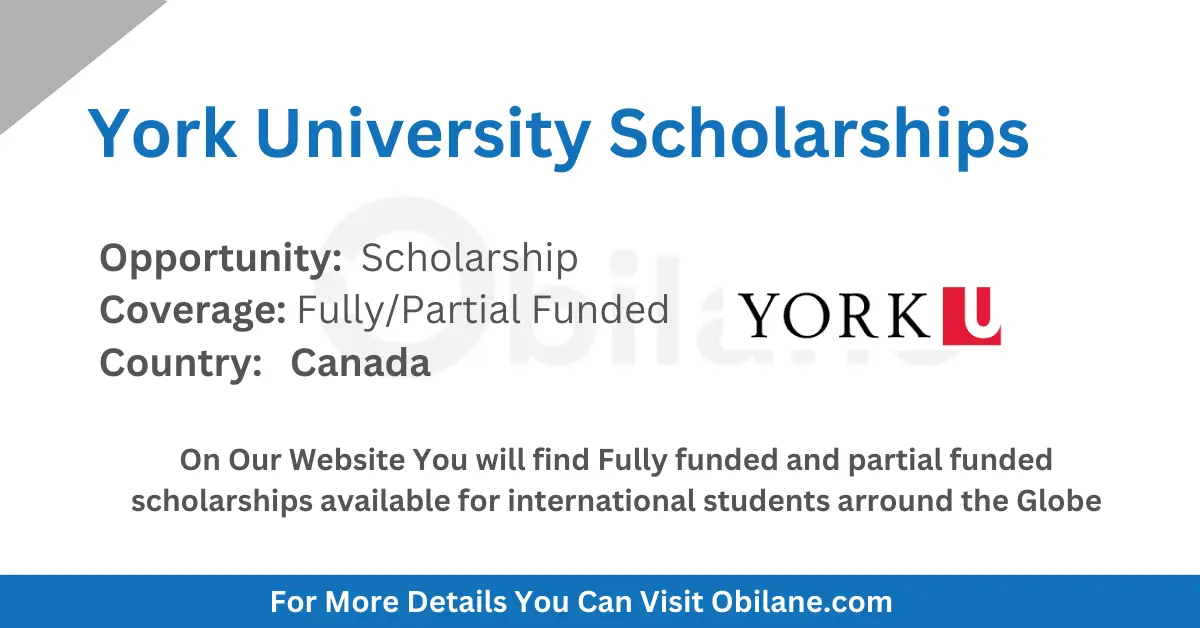 York University Scholarships 2026 In Canada | Study In Canada